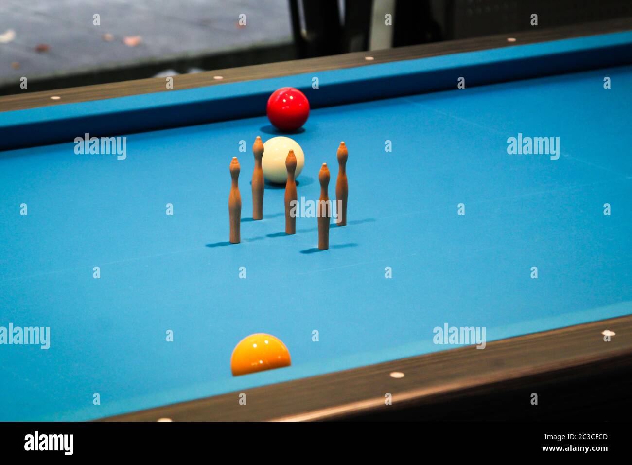 Scenes from billiards, colorful numbered balls on tables and other ...