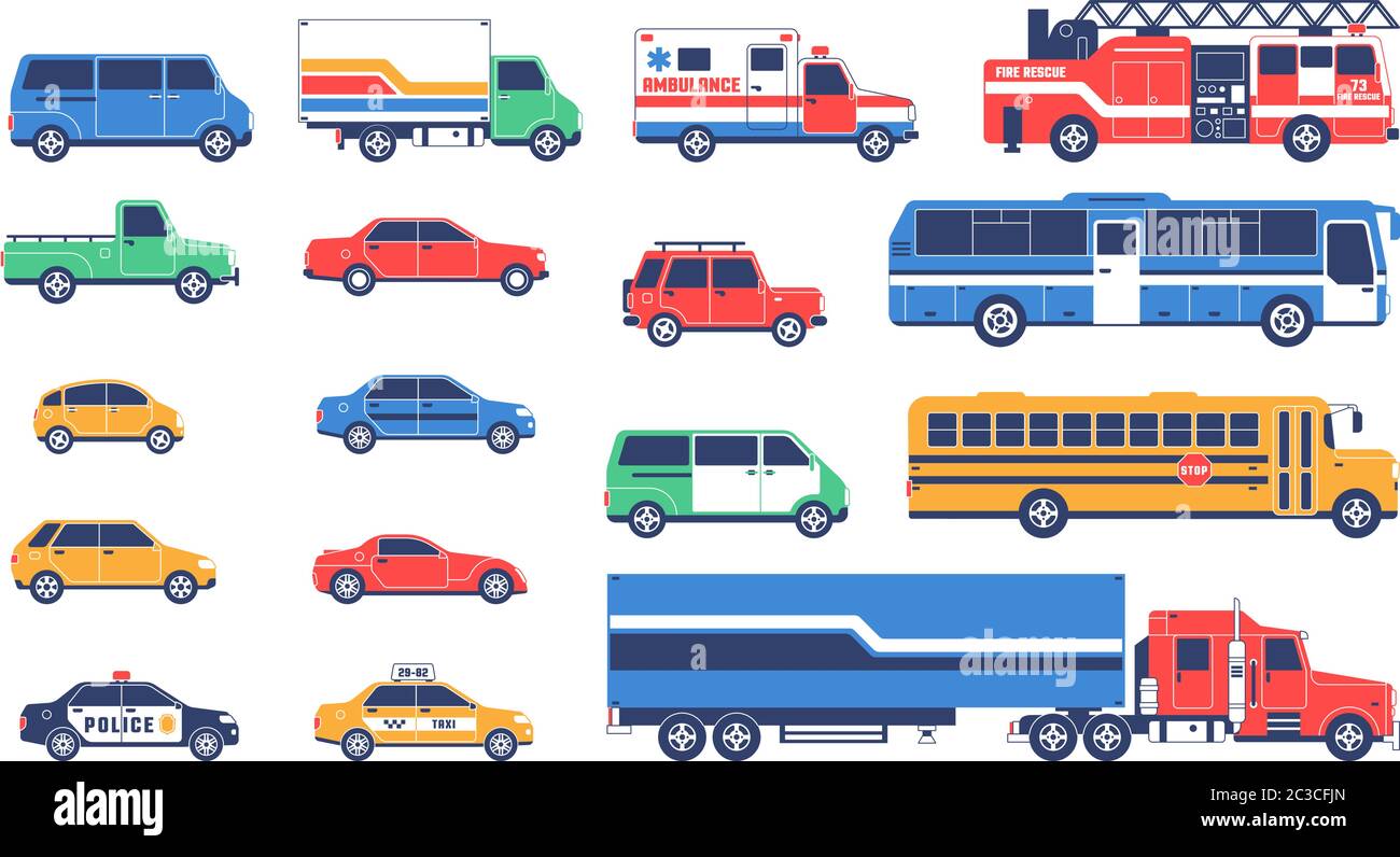 Large car set Stock Vector Image & Art - Alamy