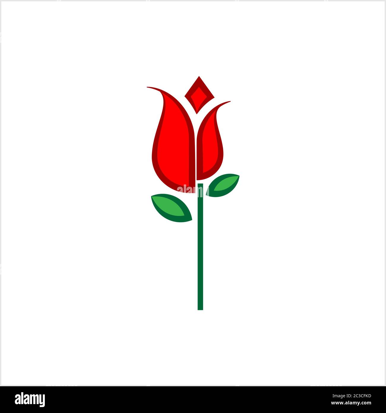 Rose Bud Logo Premium Vector | Beautiful Rose Bud Or Tulip Flower Logo