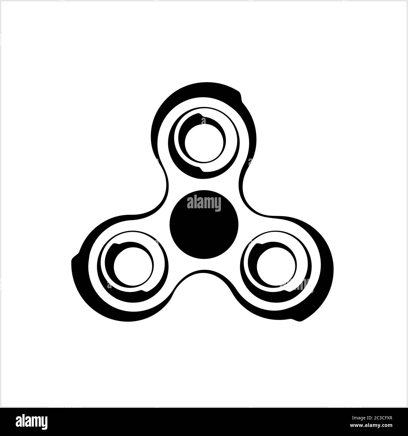 Fidget Spinner, Hand Spinner Toy Icon Vector Art Illustration Stock ...