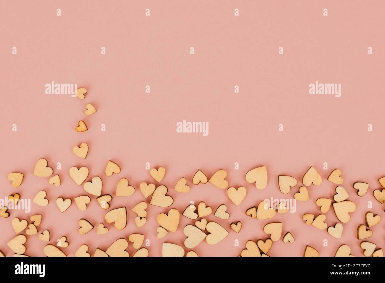 Valentine's heart background and free space for lettering. Color beige ...