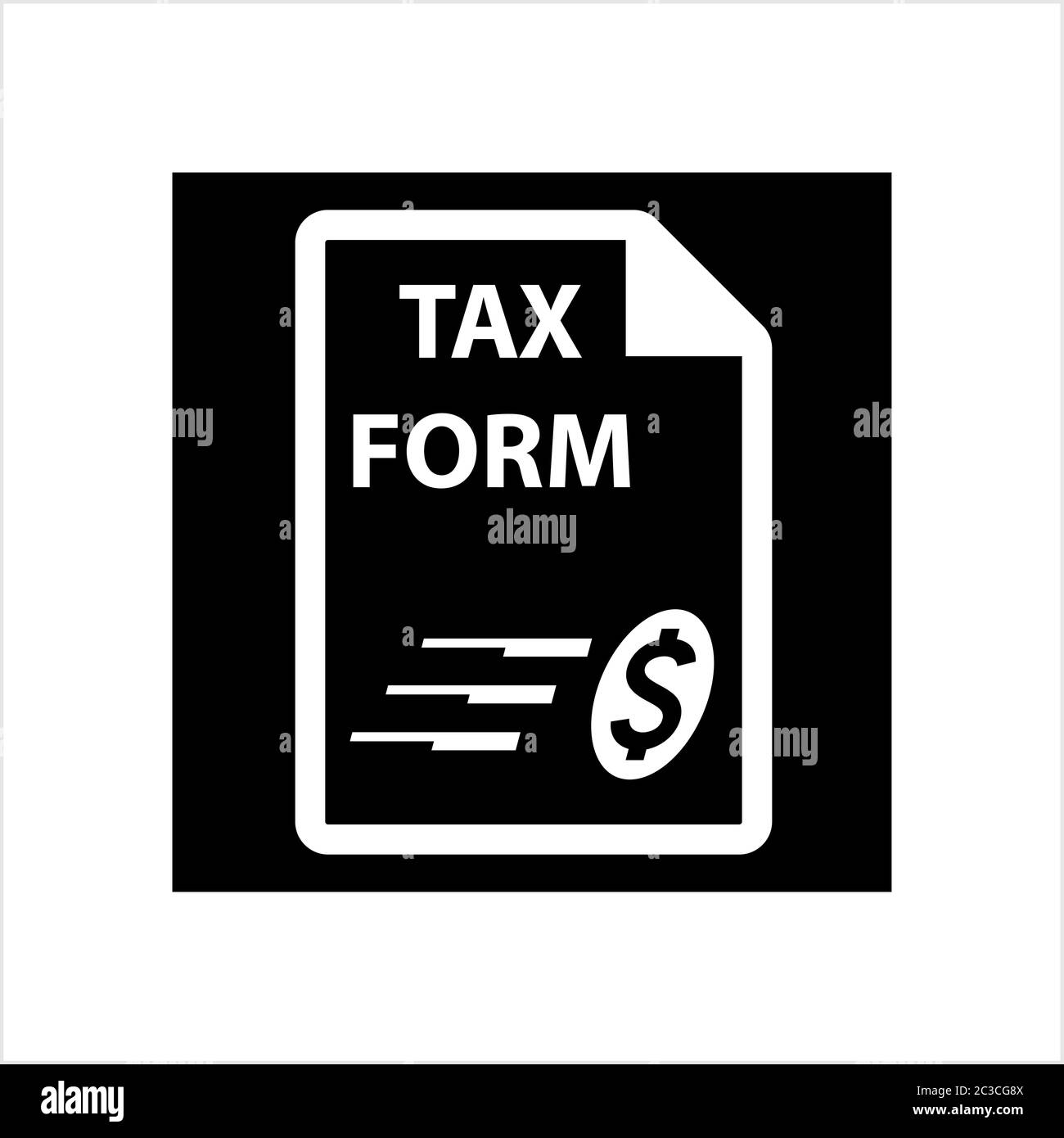 Tax Document Icon, Tax Payment Concept Vector Art Illustration Stock ...
