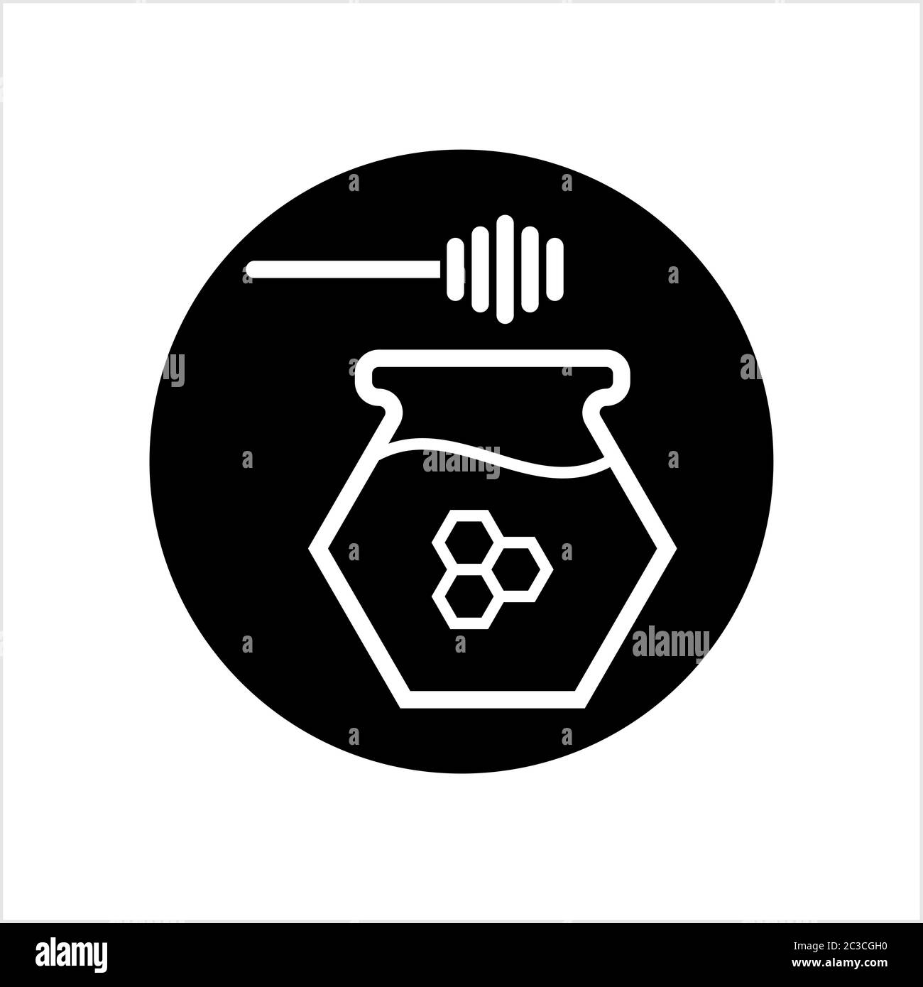 Glass fresh honey on Black and White Stock Photos & Images - Alamy