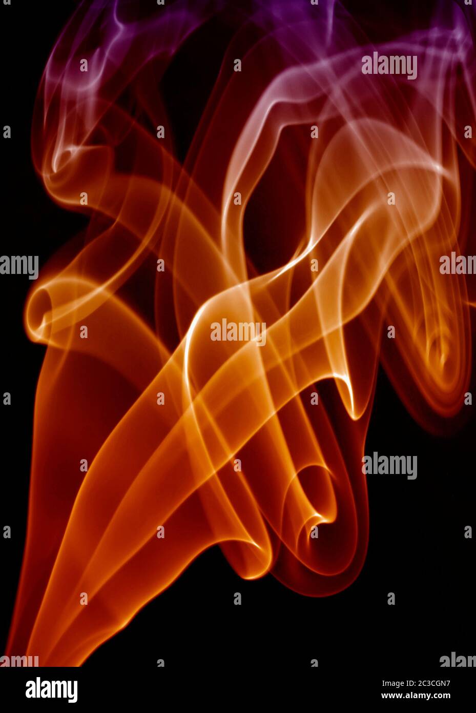 red rays smoke abstract in black background Stock Photo - Alamy