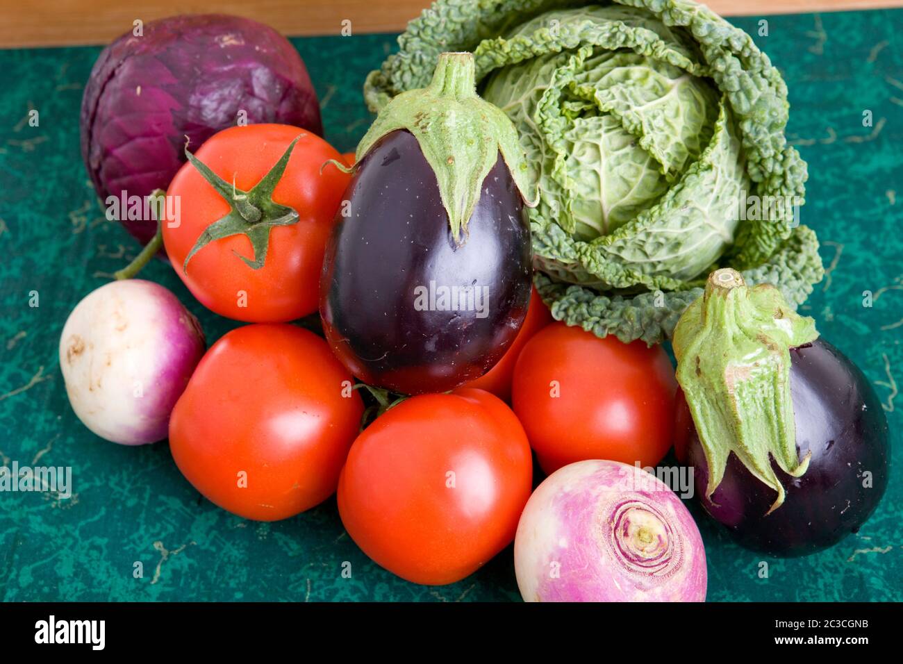 set of vegetables at the kitchen Stock Photo - Alamy