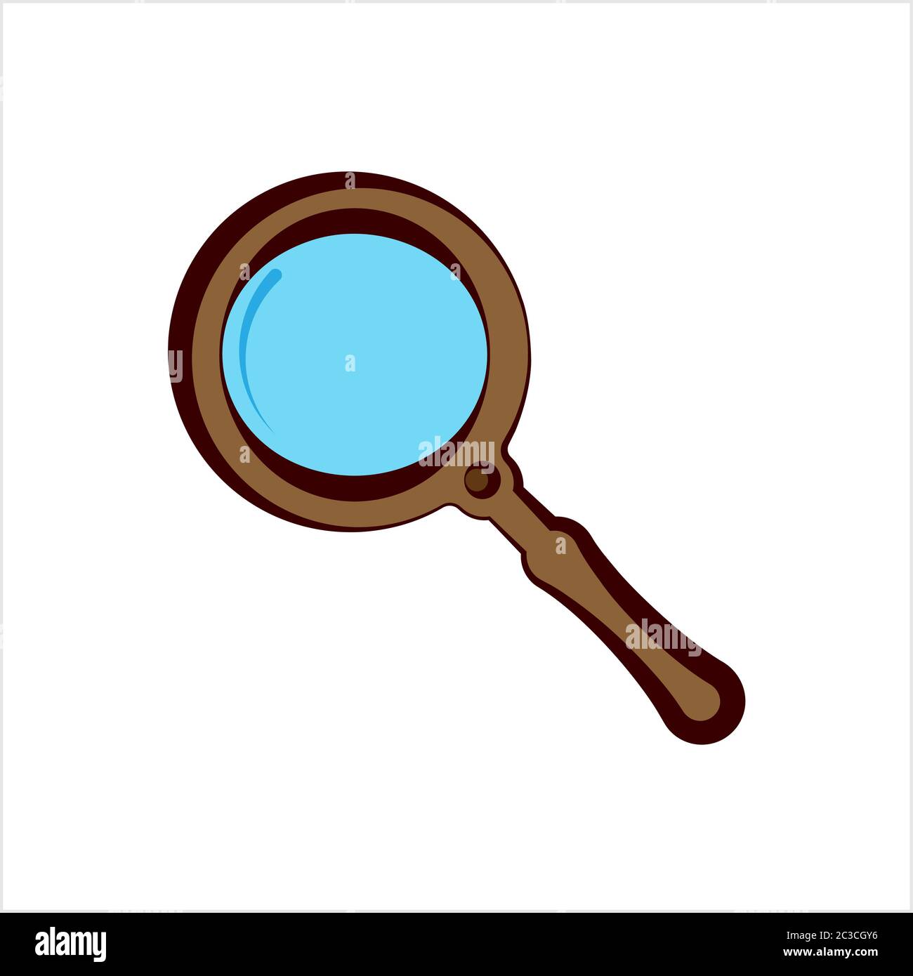 Magnifier Icon, Magnify Glass, Lens Icon Vector Art Illustration Stock ...
