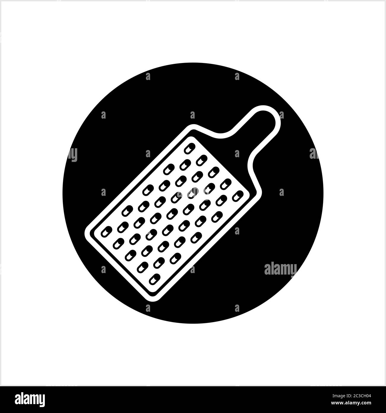 White line grater icon isolated Black and White Stock Photos & Images ...