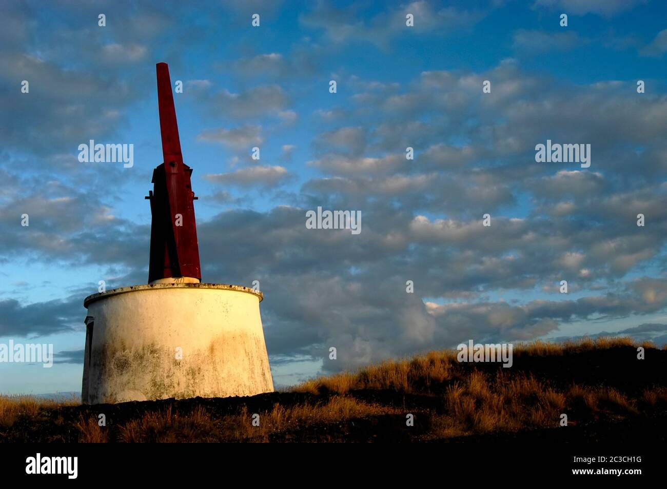 azores windmill typical of s. jorge island Stock Photo - Alamy