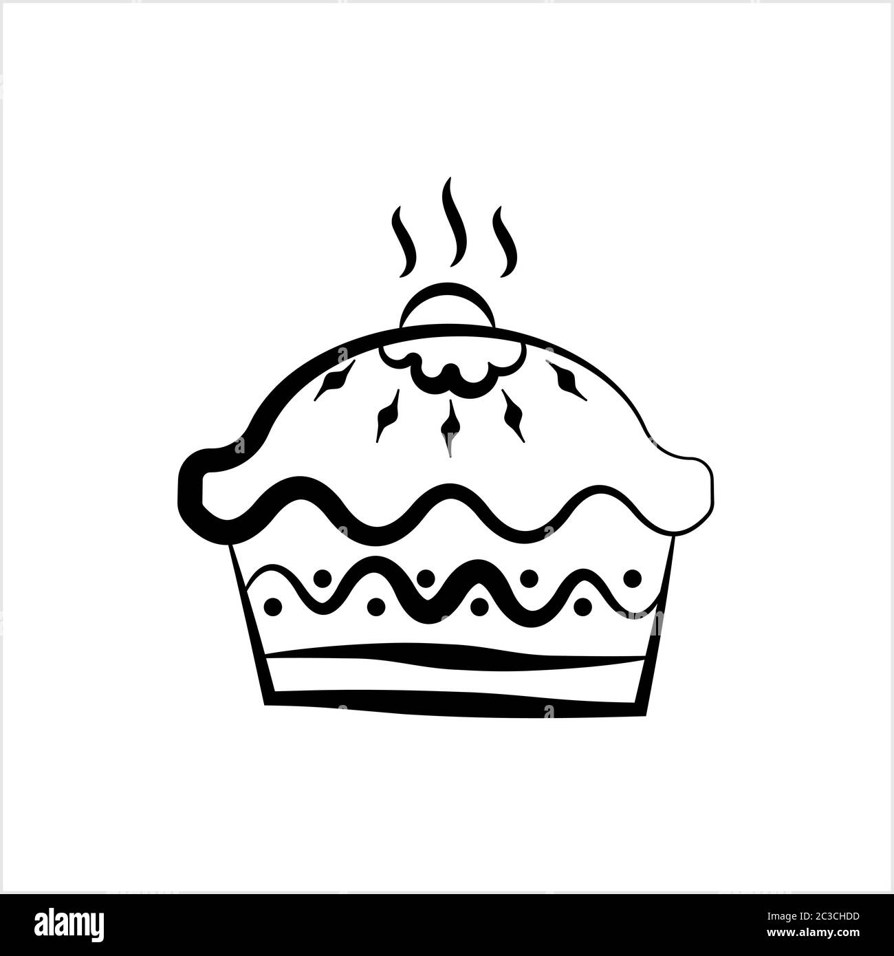 Pie Icon, Food Pie Icon Vector Art Illustration Stock Vector Image ...