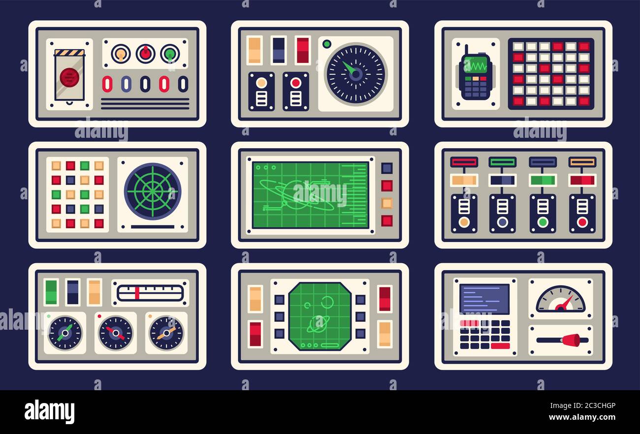 Vintage control panel Stock Vector Images - Alamy