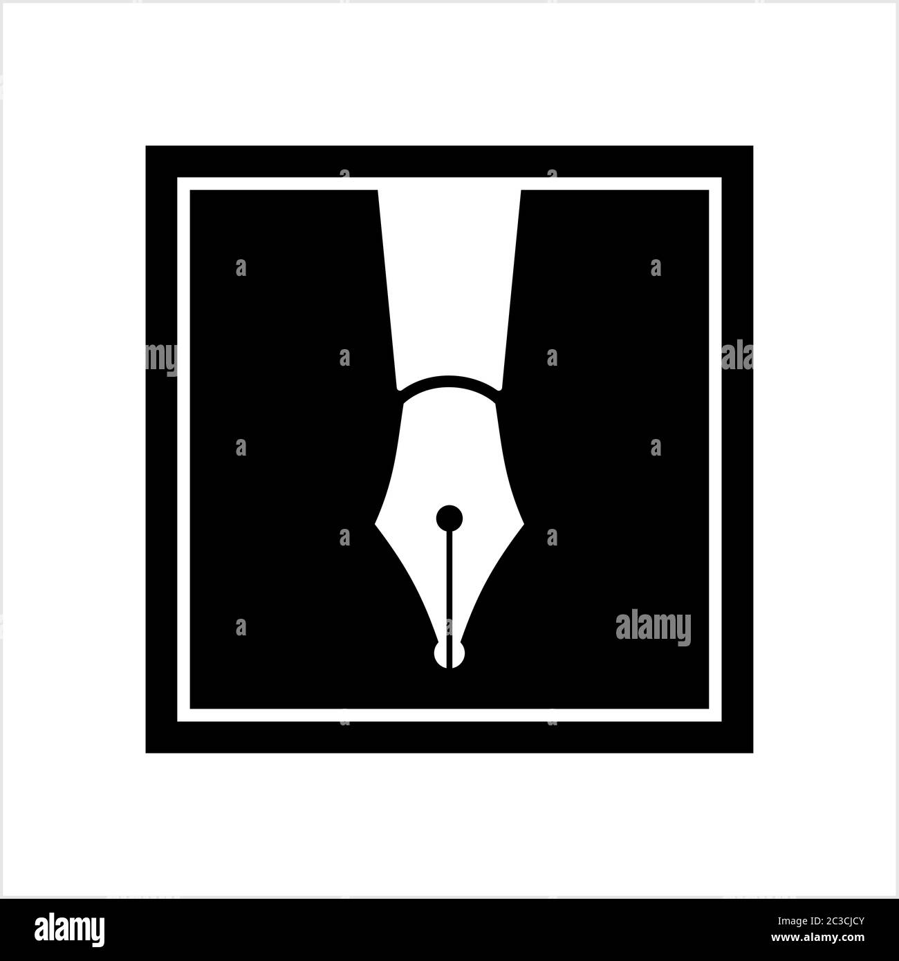 Ink Pen Nib Icon Vector Art Illustration Stock Vector Image & Art - Alamy