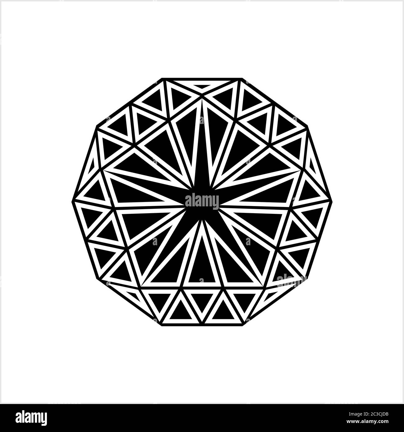 Diamond Icon, Diamond Cut Vector Art Illustration Stock Vector Image ...