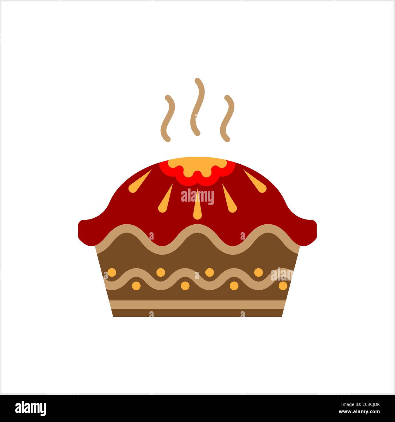 Pie Icon, Food Pie Icon Vector Art Illustration Stock Vector Image ...