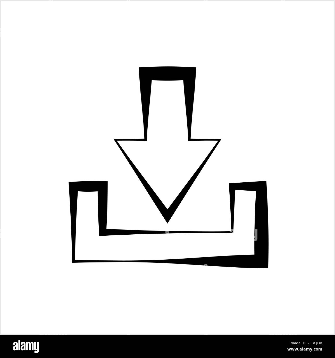 Download Icon, Download Vector Art Illustration Stock Vector Image ...