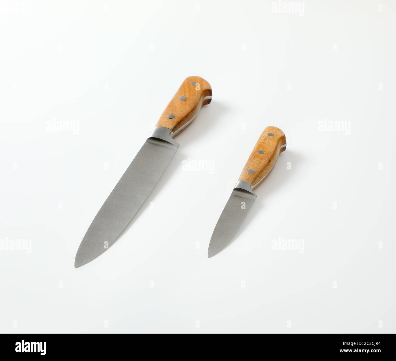 Set of two sharp pointed tip kitchen knives (Utility knife and Paring ...