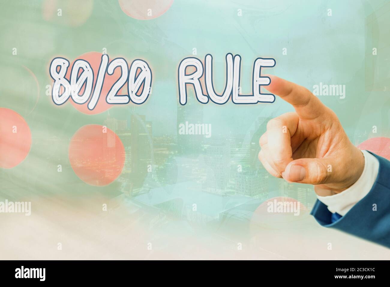 Writing note showing 80 Or 20 Rule. Business concept for law of the ...