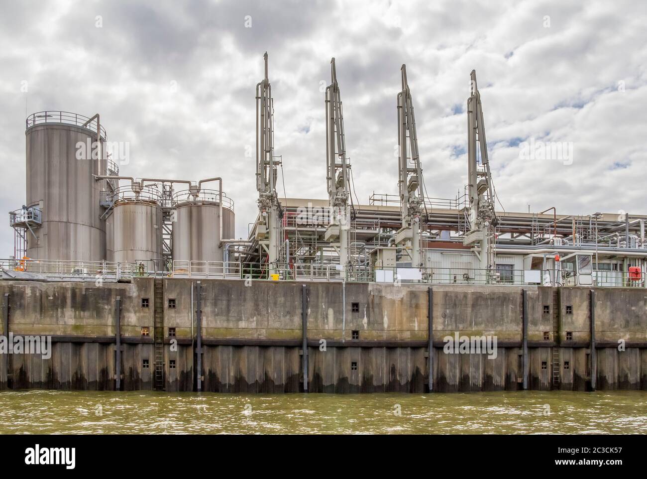waterside refinery seen at the Port of Hamburg in Germany Stock Photo ...