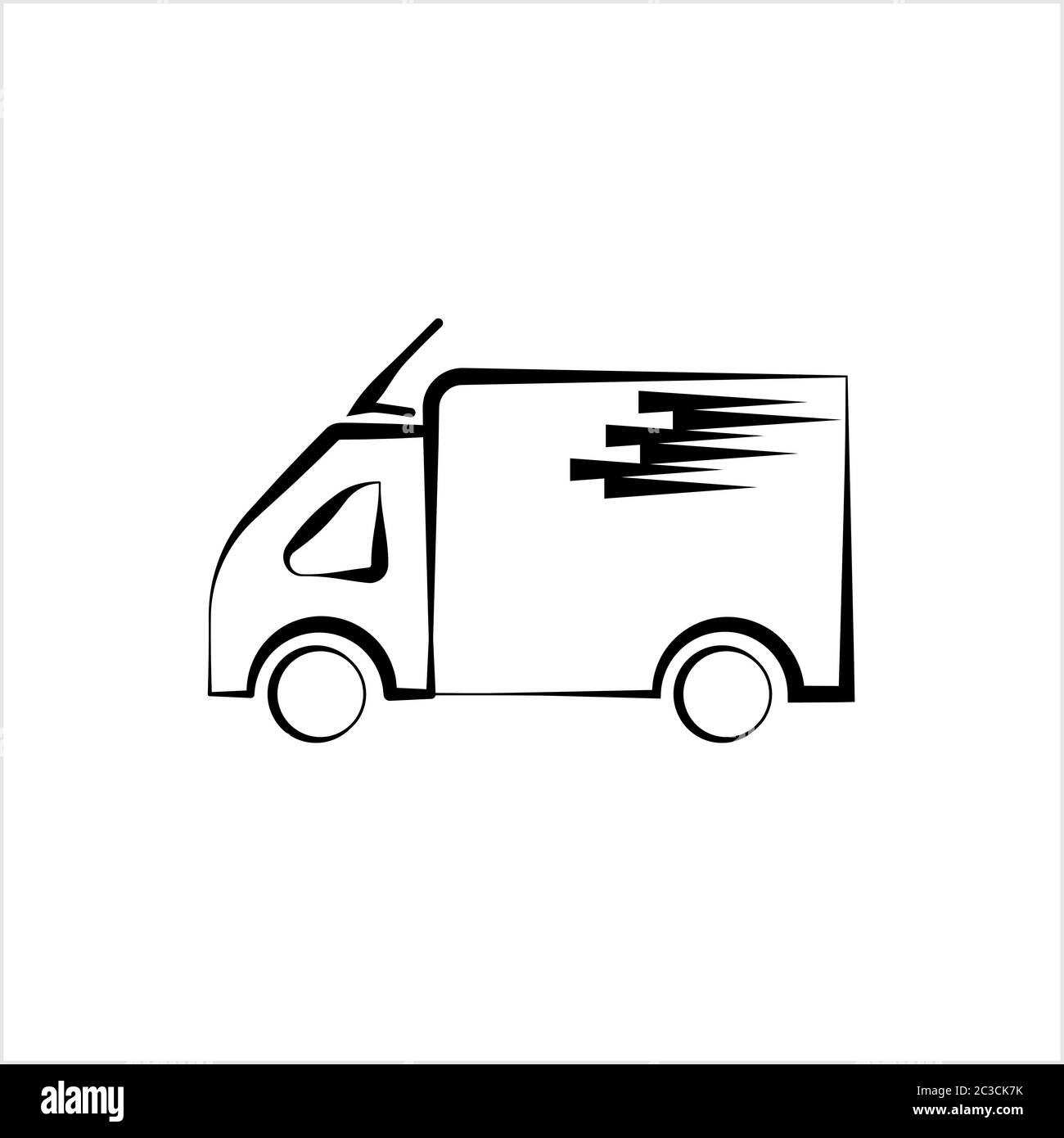 Shipping Truck Icon Vector Art Illustration Stock Vector Image & Art ...