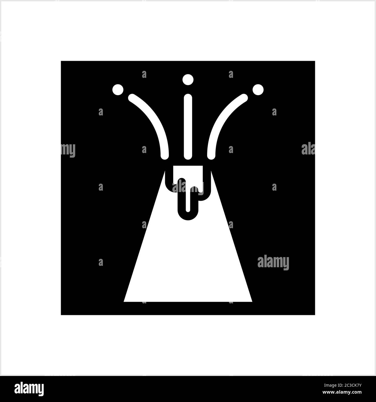 Volcano Icon, Lava, Volcanic Ash Blasting From Volcano Vector Art ...