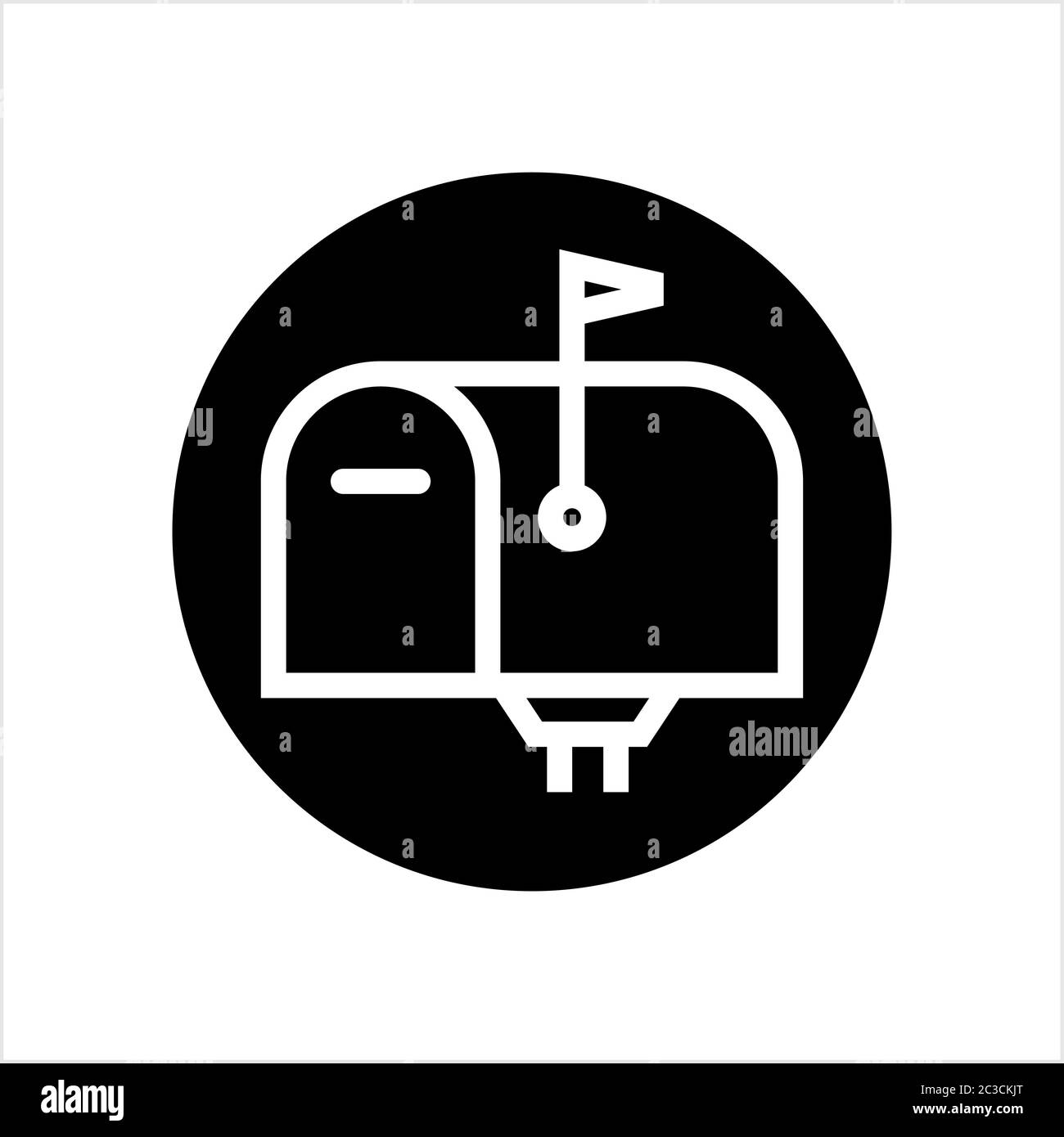 Mailbox Icon, Mail Box Icon Vector Art Illustration Stock Vector Image ...