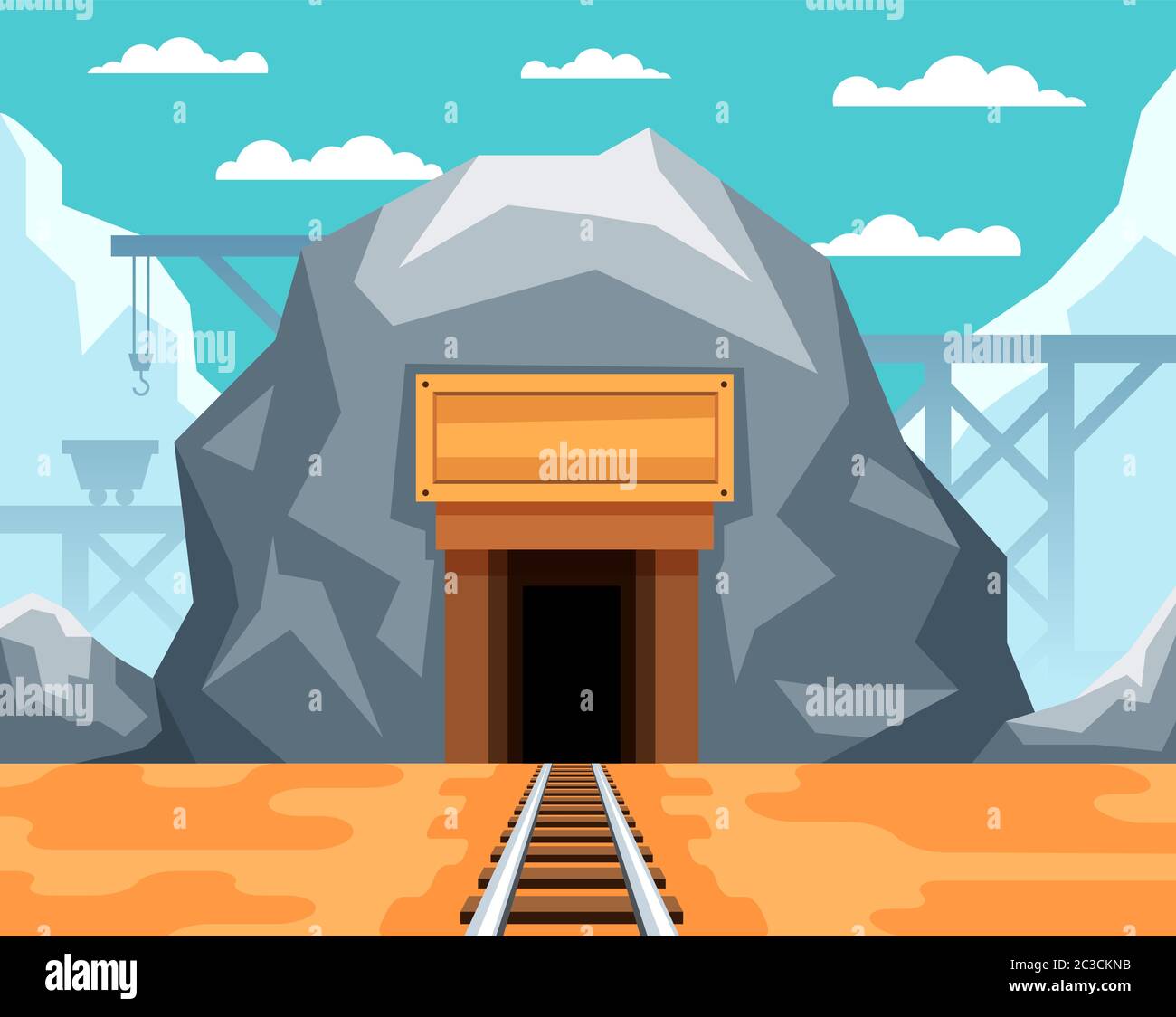 Cartoon mine entrance hi-res stock photography and images - Alamy
