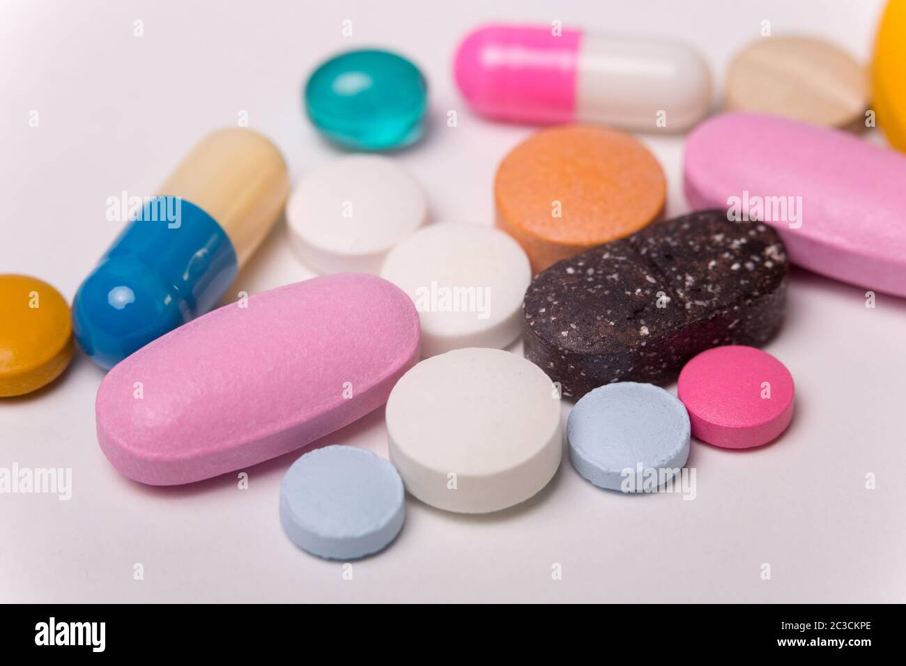 different Tablets pills capsule heap mix therapy drugs Stock Photo - Alamy
