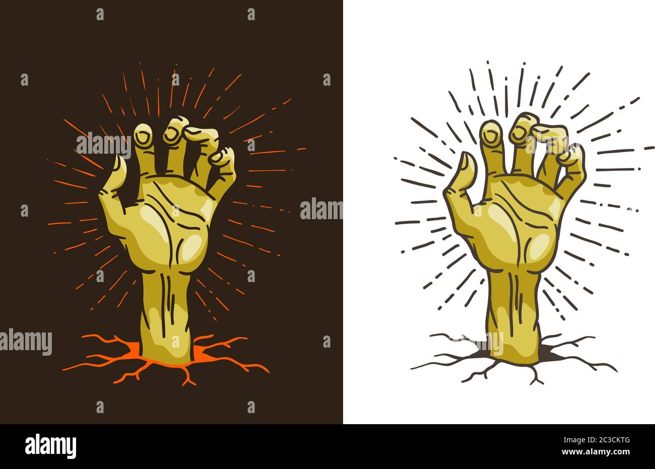 Hand coming out of grave hi-res stock photography and images - Alamy