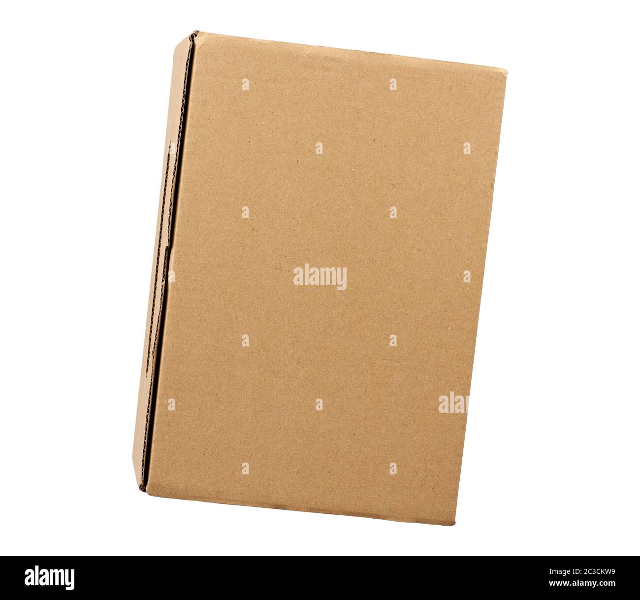 closed brown rectangular cardboard box for transporting goods isolated ...