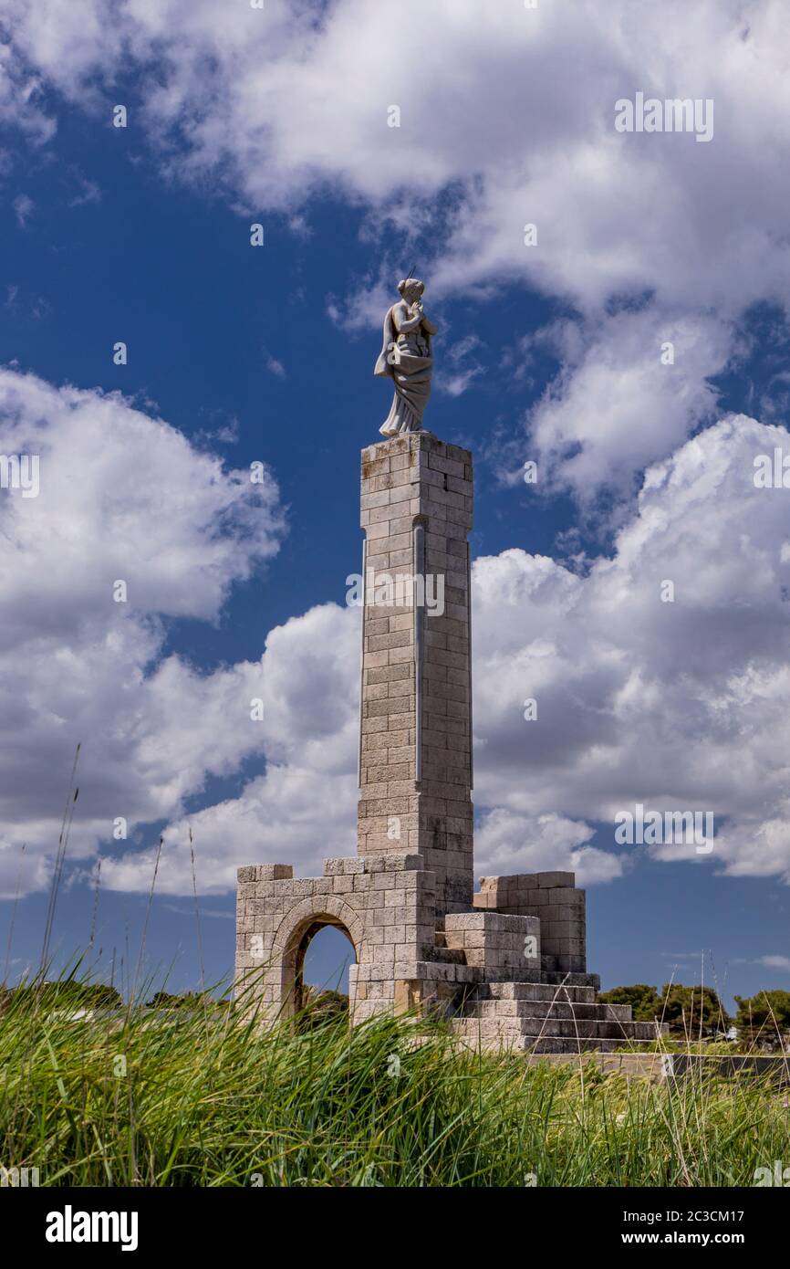 The important archaeological site and tourist resort of Roca Vecchia ...
