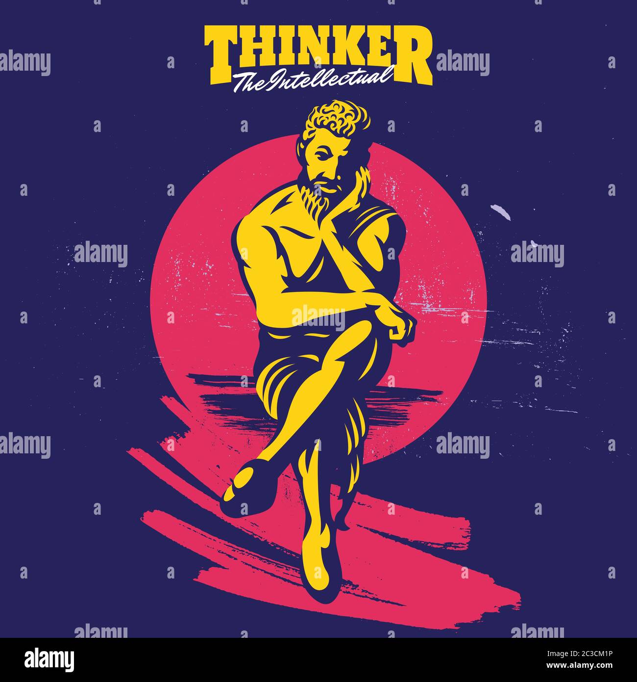 Smart Thinker Mascot Logo Template Stock Vector Image & Art - Alamy