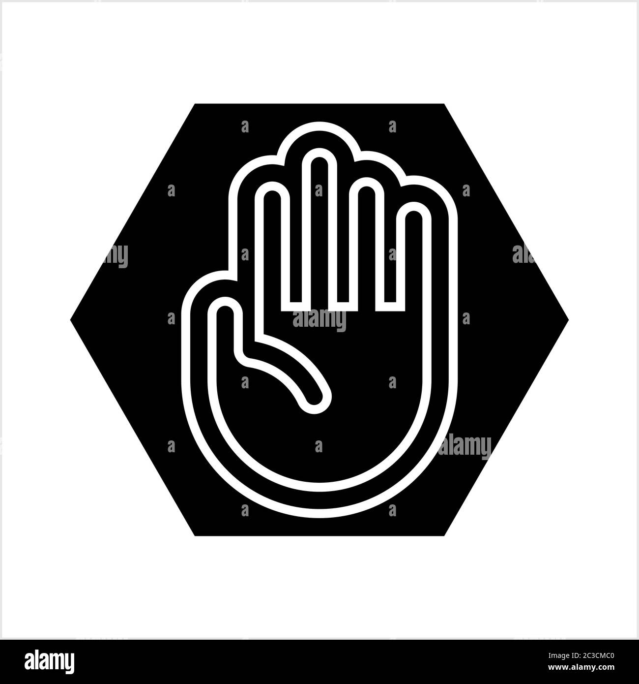 Stop Hand Icon Vector Art Illustration Stock Vector Image & Art - Alamy