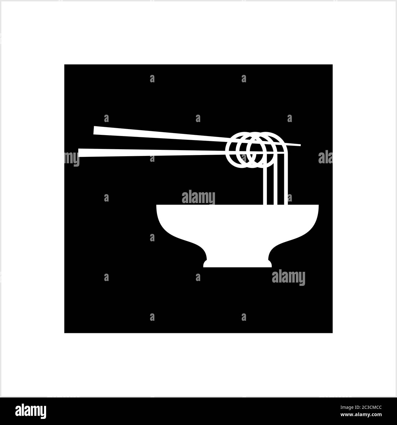 Noodles Icon, Food Icon Vector Art Illustration Stock Vector Image ...