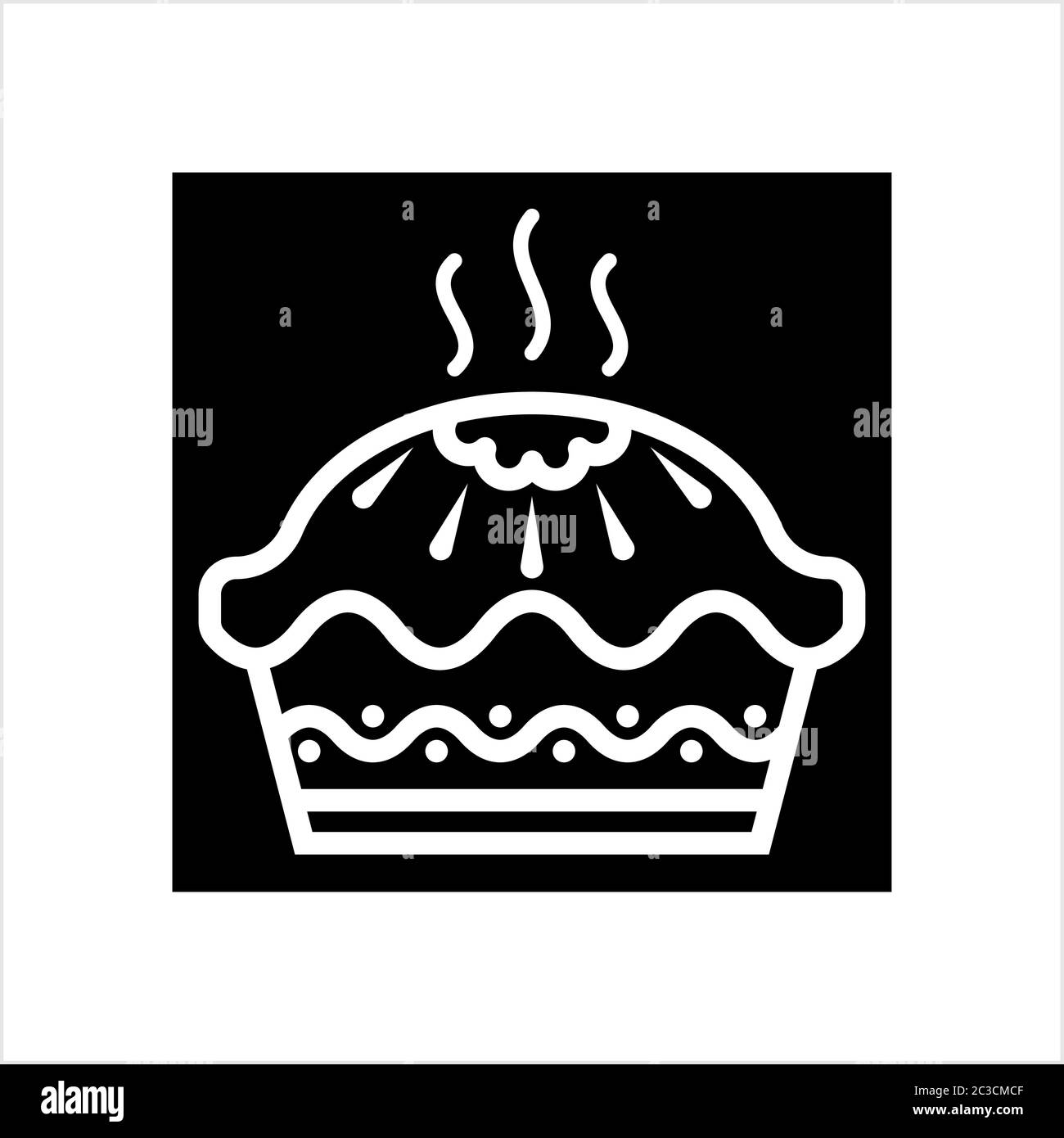 Pie Icon, Food Pie Icon Vector Art Illustration Stock Vector Image ...