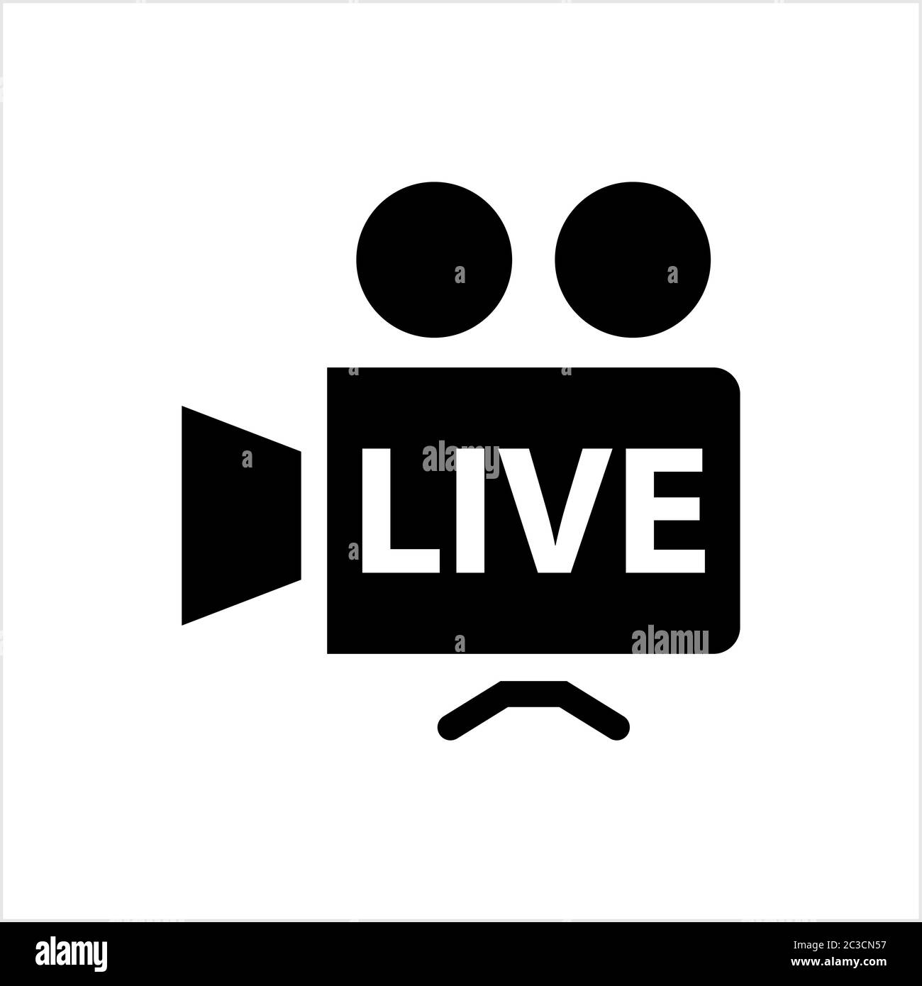 Live Icon, On Air Vector Art Illustration Stock Vector Image & Art - Alamy