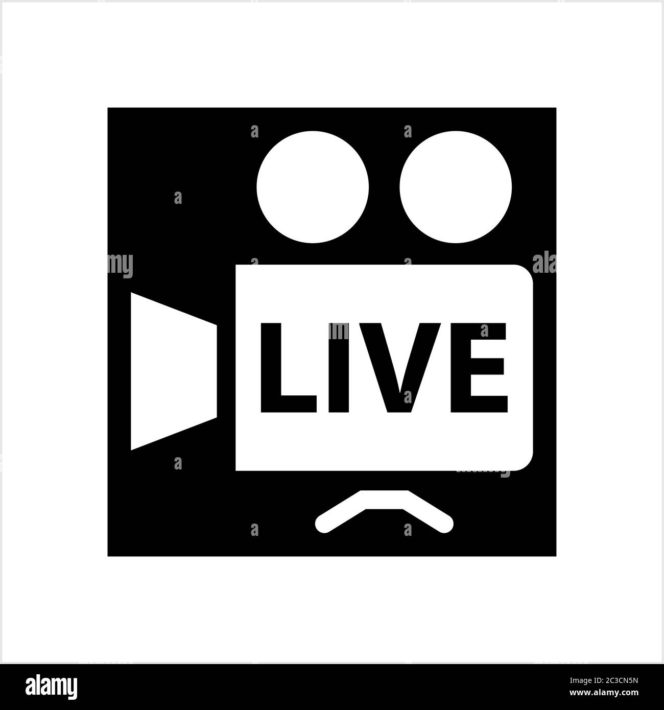Live Icon, On Air Vector Art Illustration Stock Vector Image & Art - Alamy