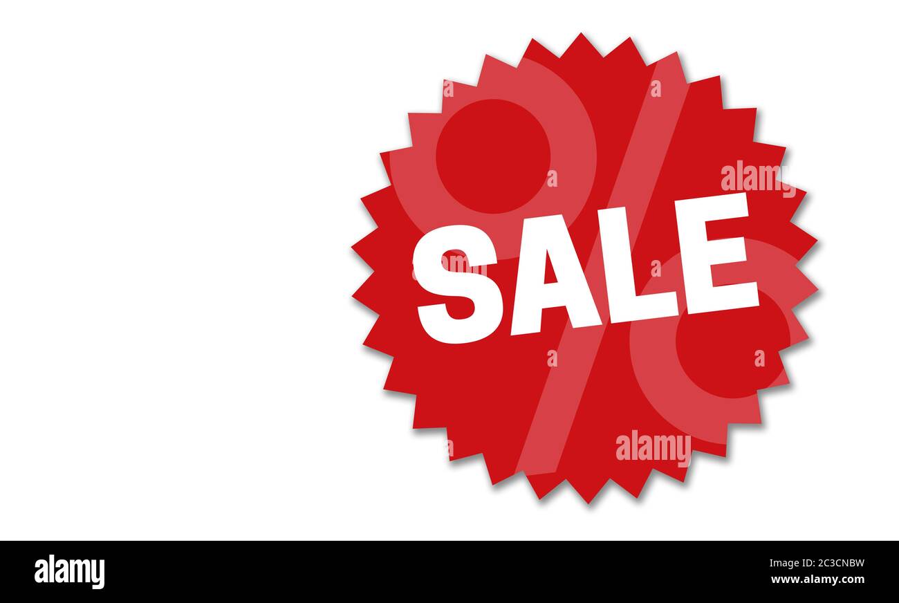 Sale Button concept illustration on a white background Stock Photo - Alamy