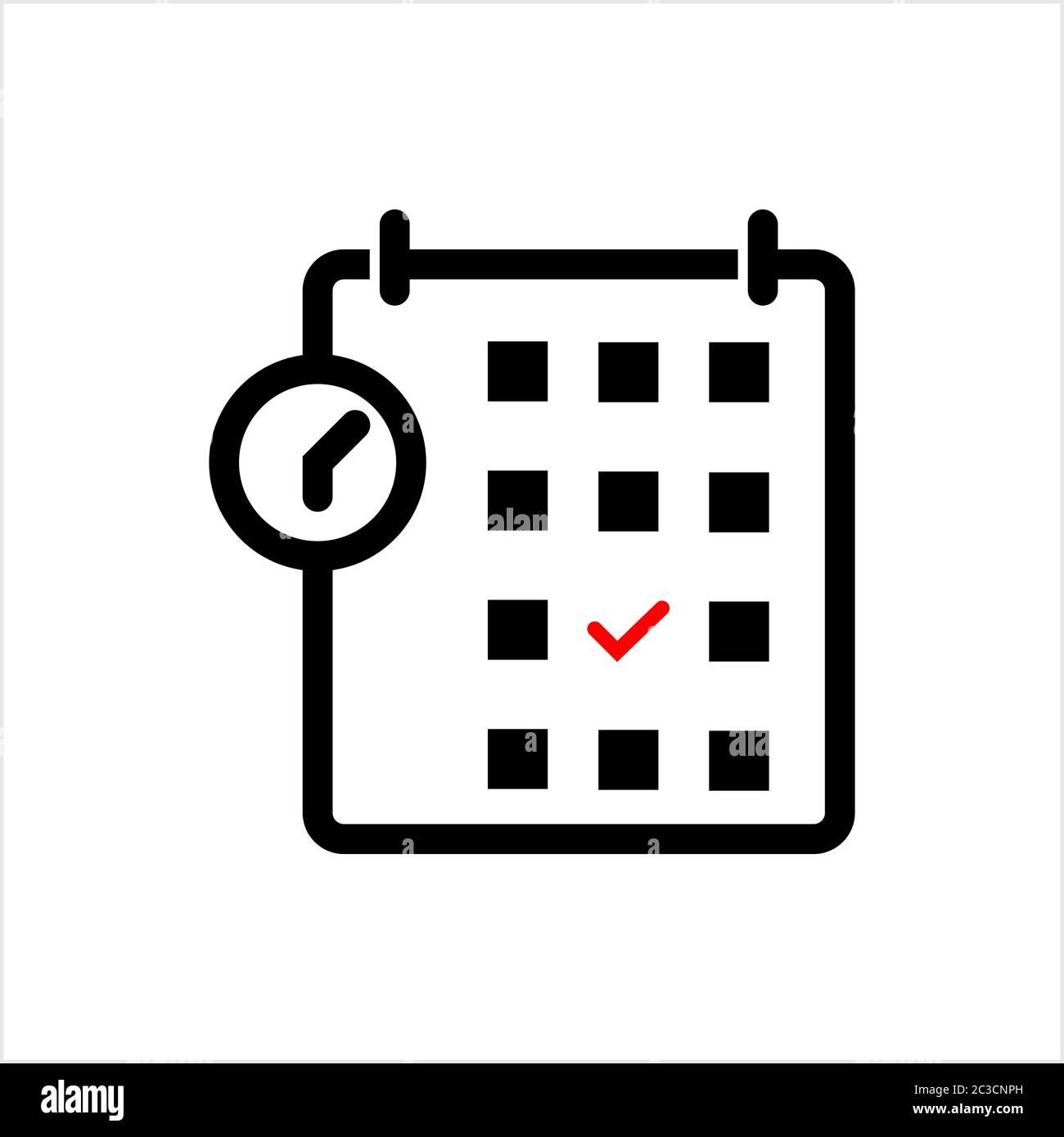 Event Schedule Icon, Planner Vector Art Illustration Stock Vector Image ...