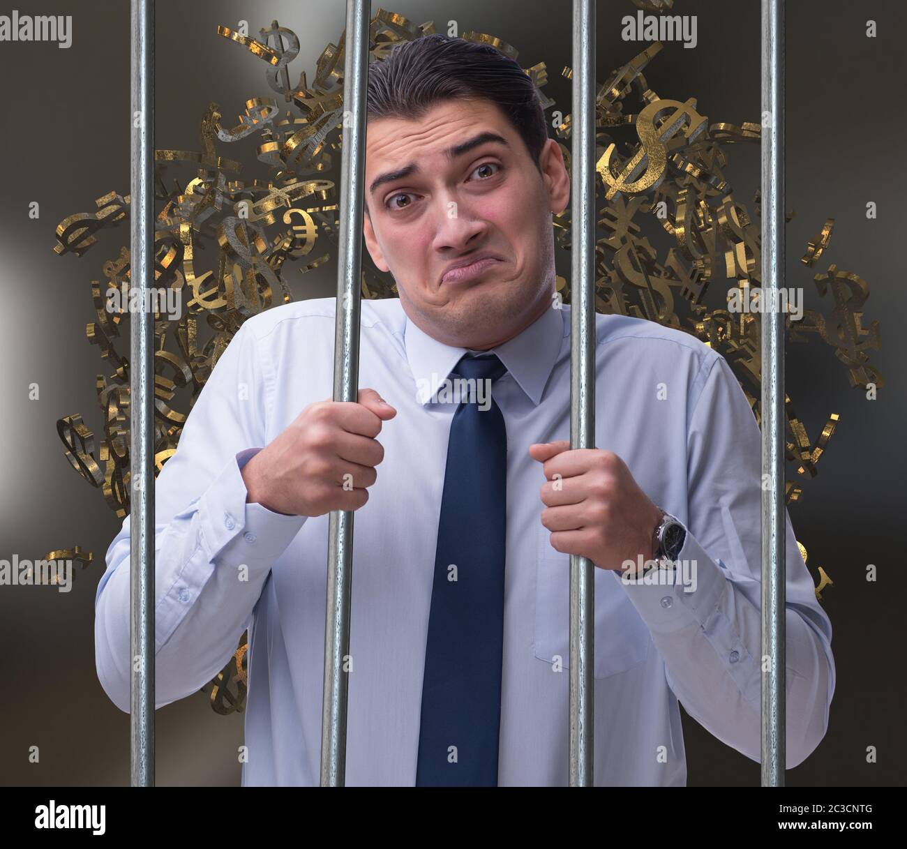 Businessman in prison for monetary fraud Stock Photo - Alamy