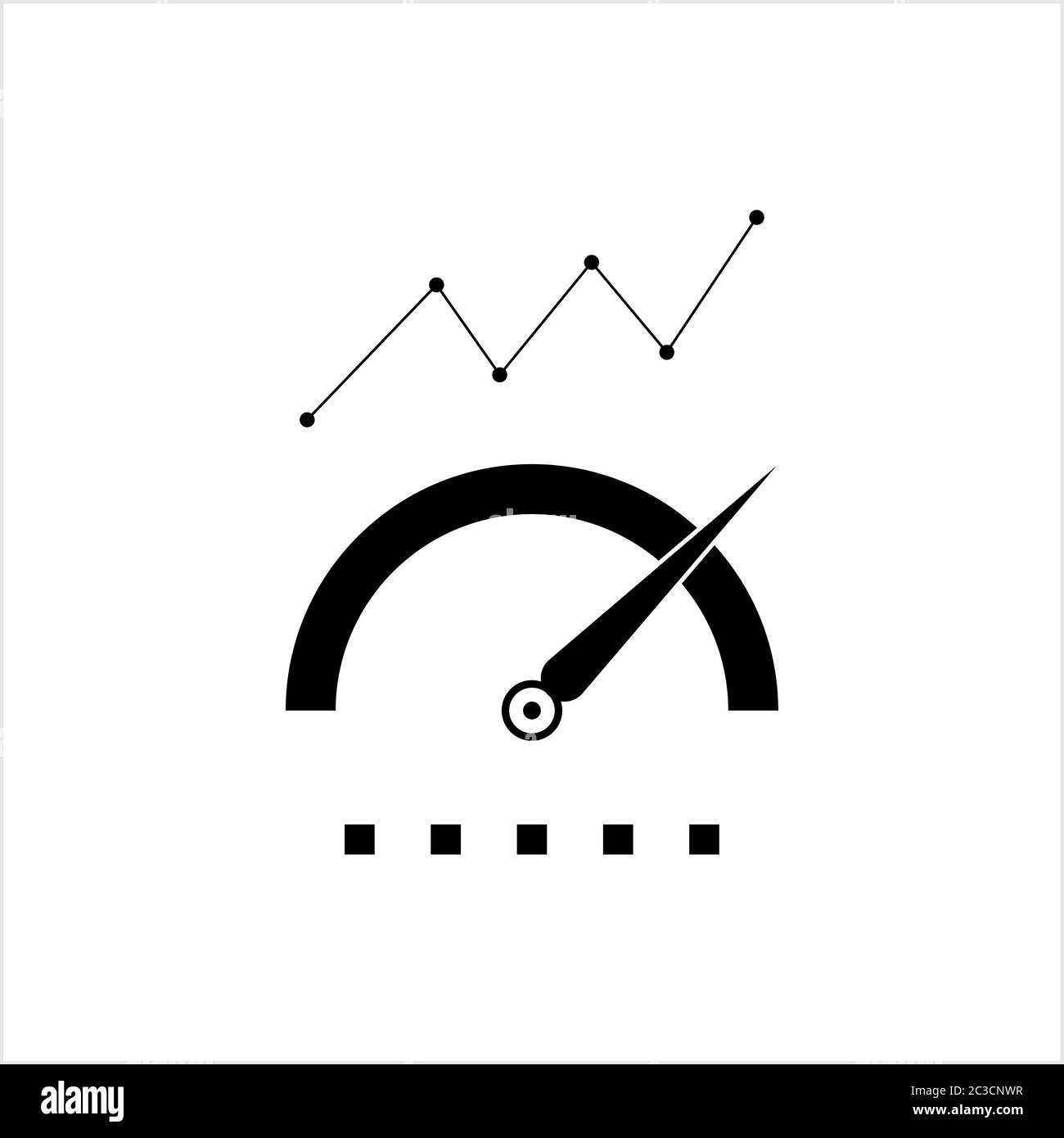 Performance Icon, Speedometer Icon Vector Art Illustration Stock Vector ...
