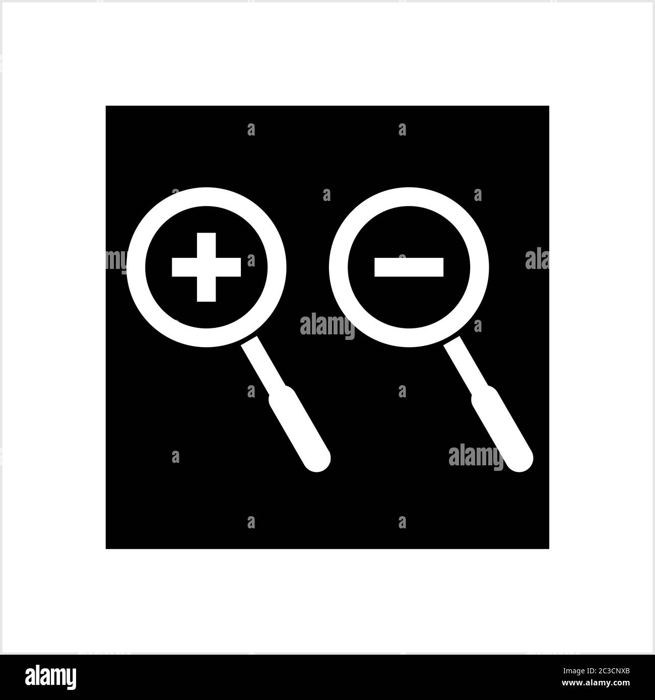 Magnifier Icon, Magnify Glass, Lens Icon Vector Art Illustration Stock ...