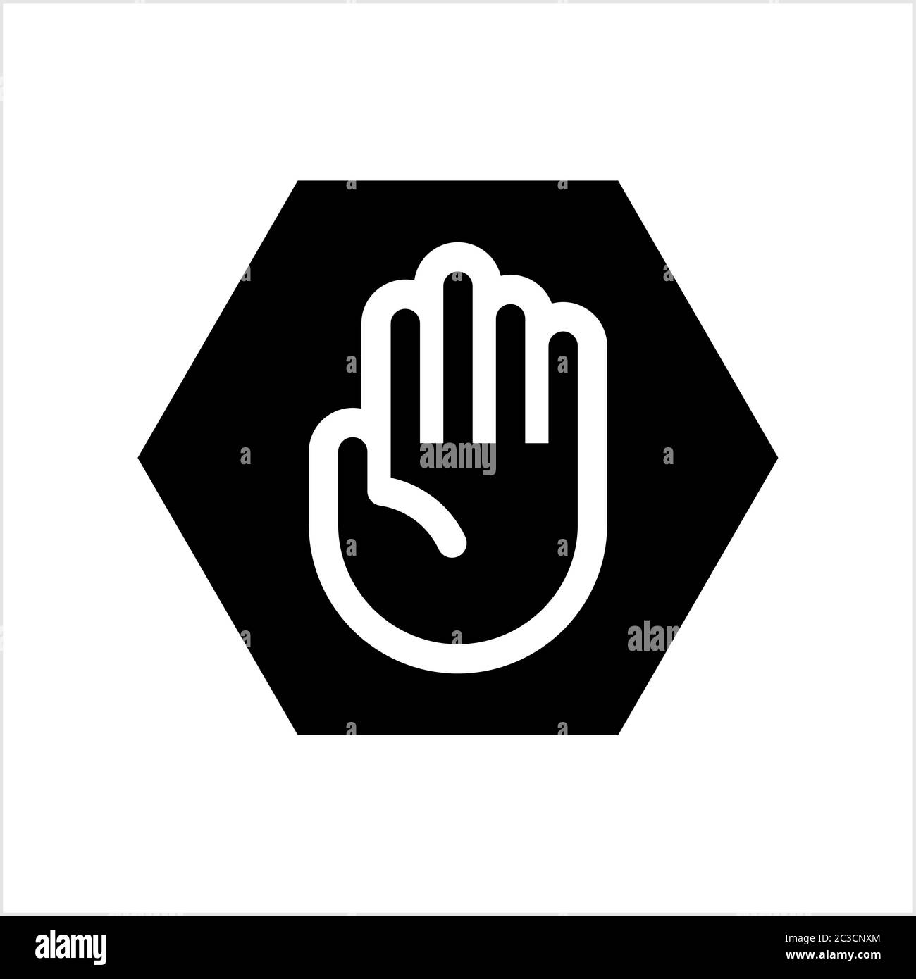 Stop Hand Icon Vector Art Illustration Stock Vector Image & Art - Alamy