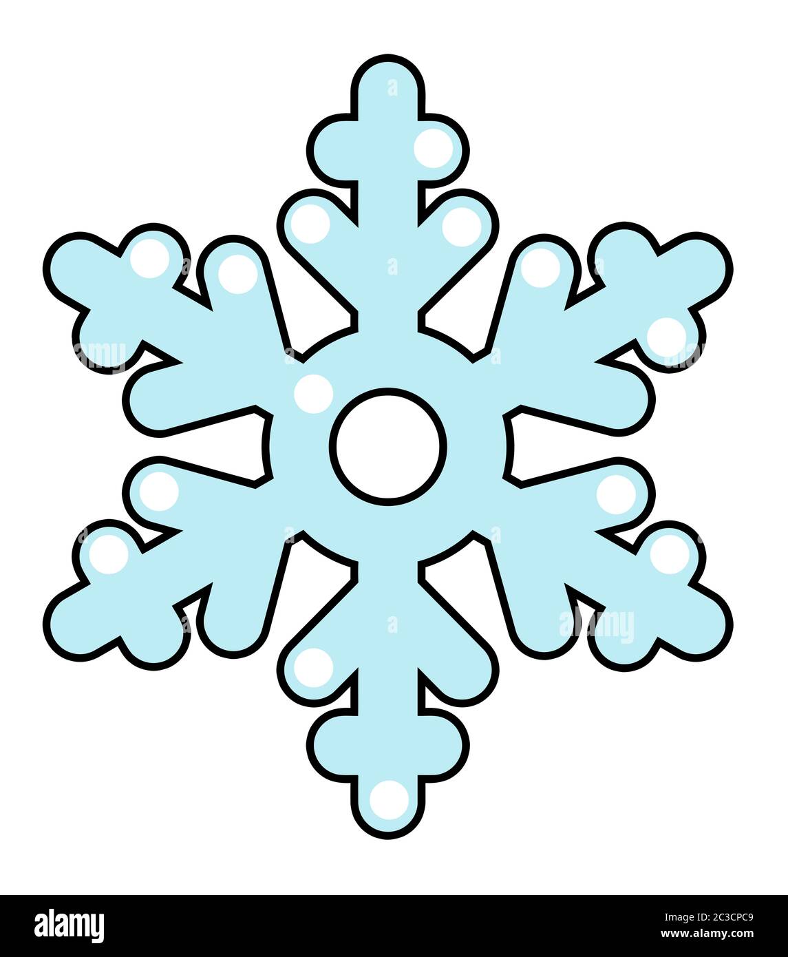 nature frozen snowflake blue color crystal cold illustration white ...