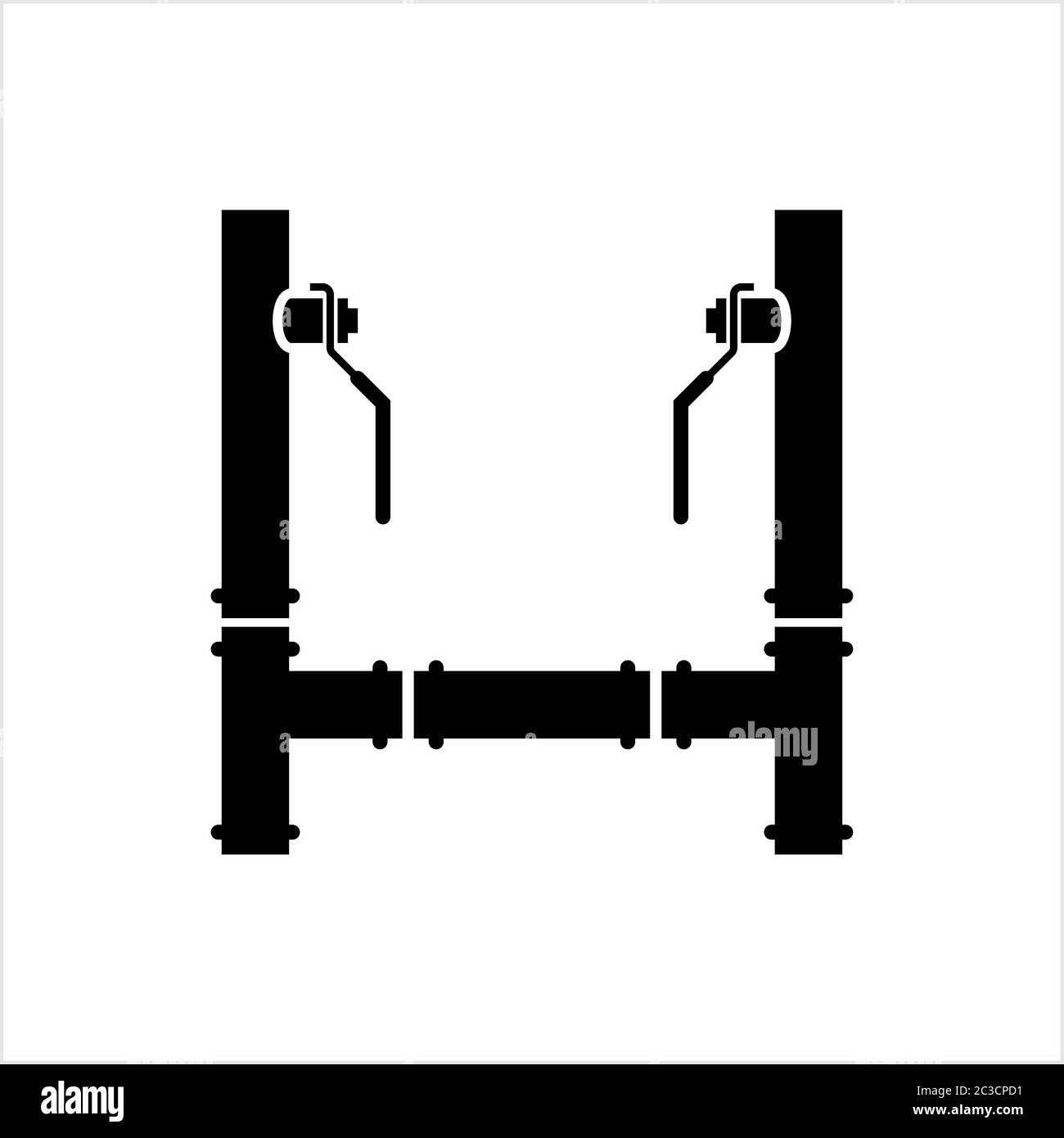 Pipe Icon, Pipe Fitting Icon Vector Art Illustration Stock Vector Image ...