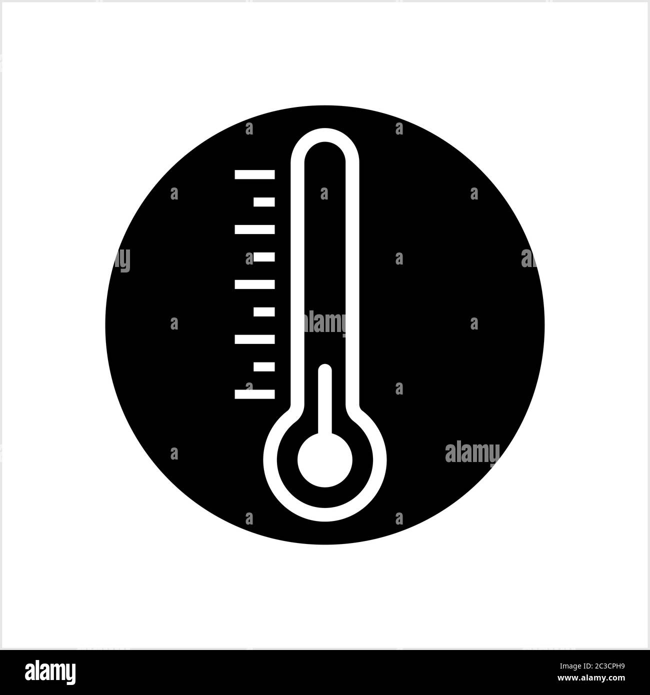 Thermometer Icon, Temperature Meter Vector Art Illustration Stock ...