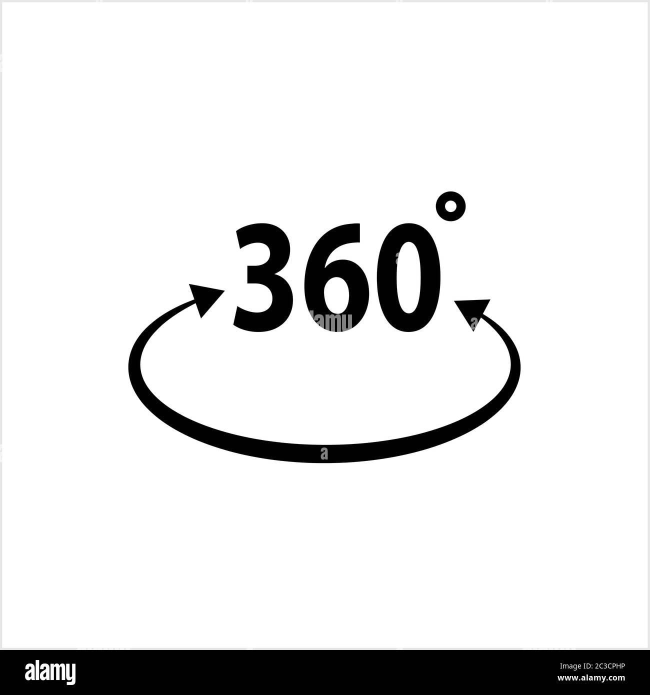 Angle 360 Degrees Sign Icon Vector Art Illustration Stock Vector Image ...