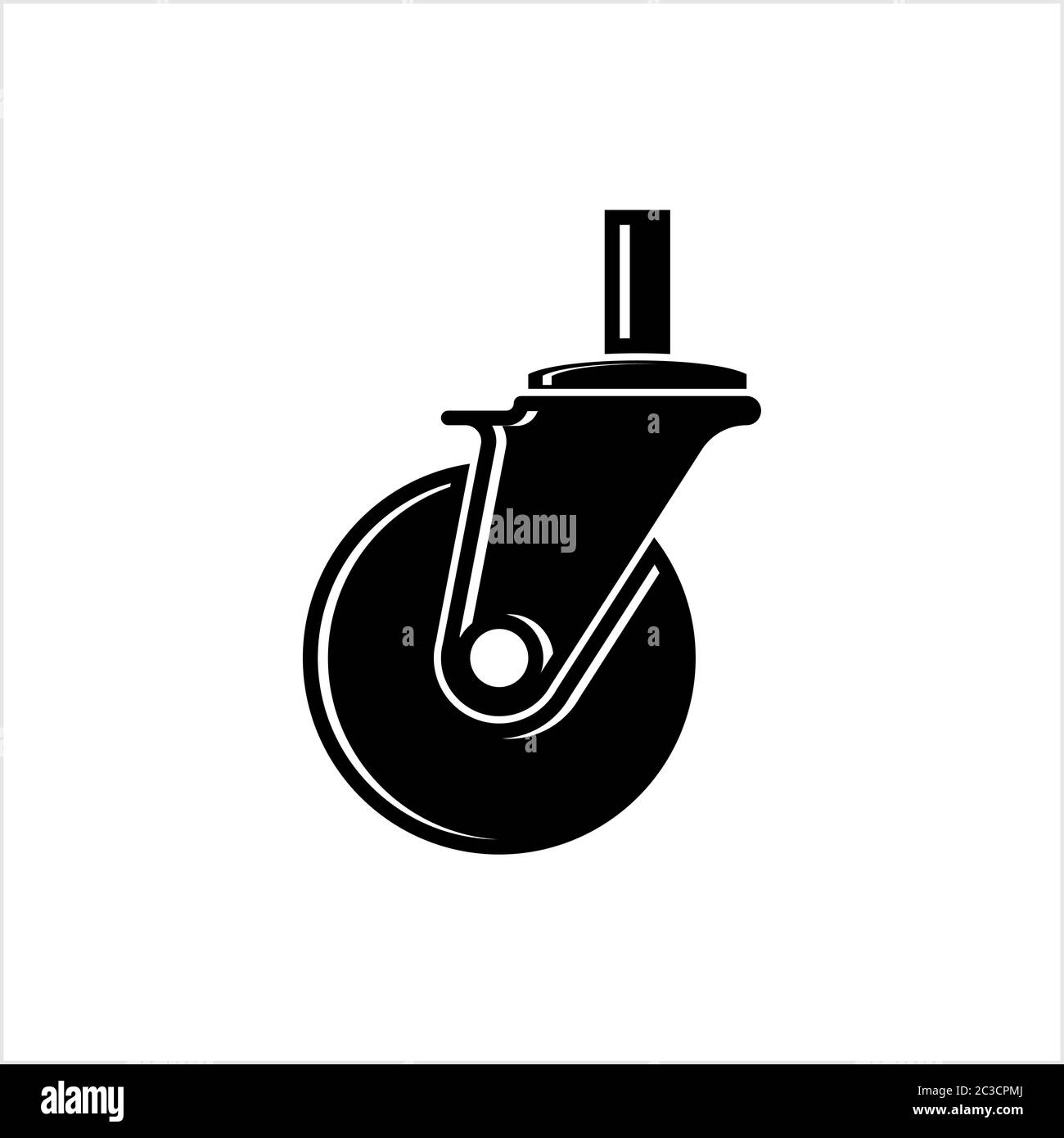 Caster Wheel Icon Vector Art Illustration Stock Vector Image & Art - Alamy