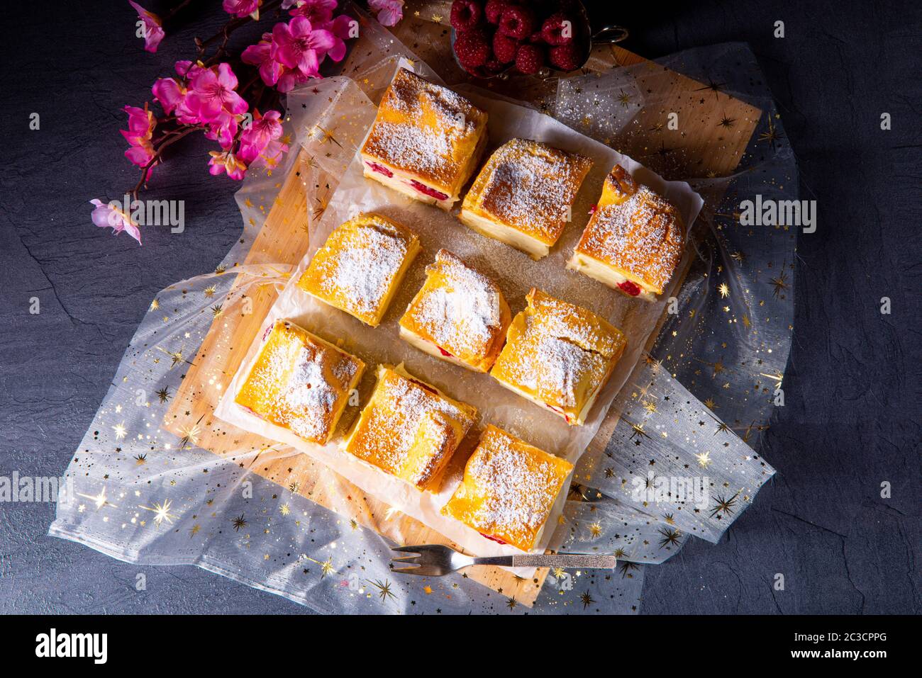 Karpatka - a delicious Polish pudding cake Stock Photo - Alamy