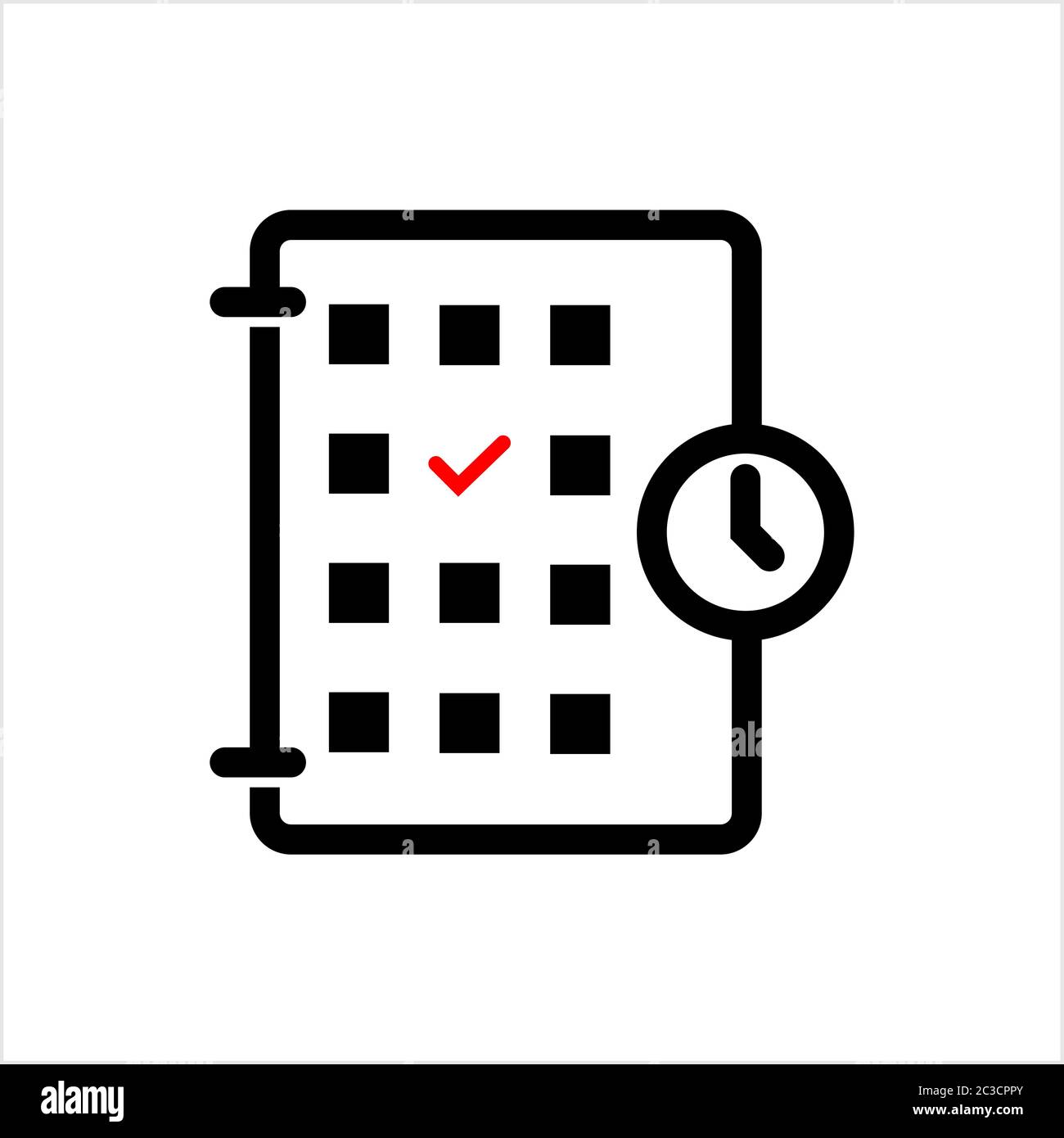 Event Schedule Icon, Planner Vector Art Illustration Stock Vector Image ...
