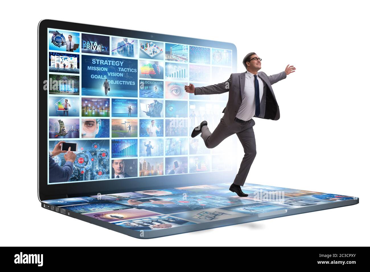 Many different images in video streaming concept Stock Photo - Alamy