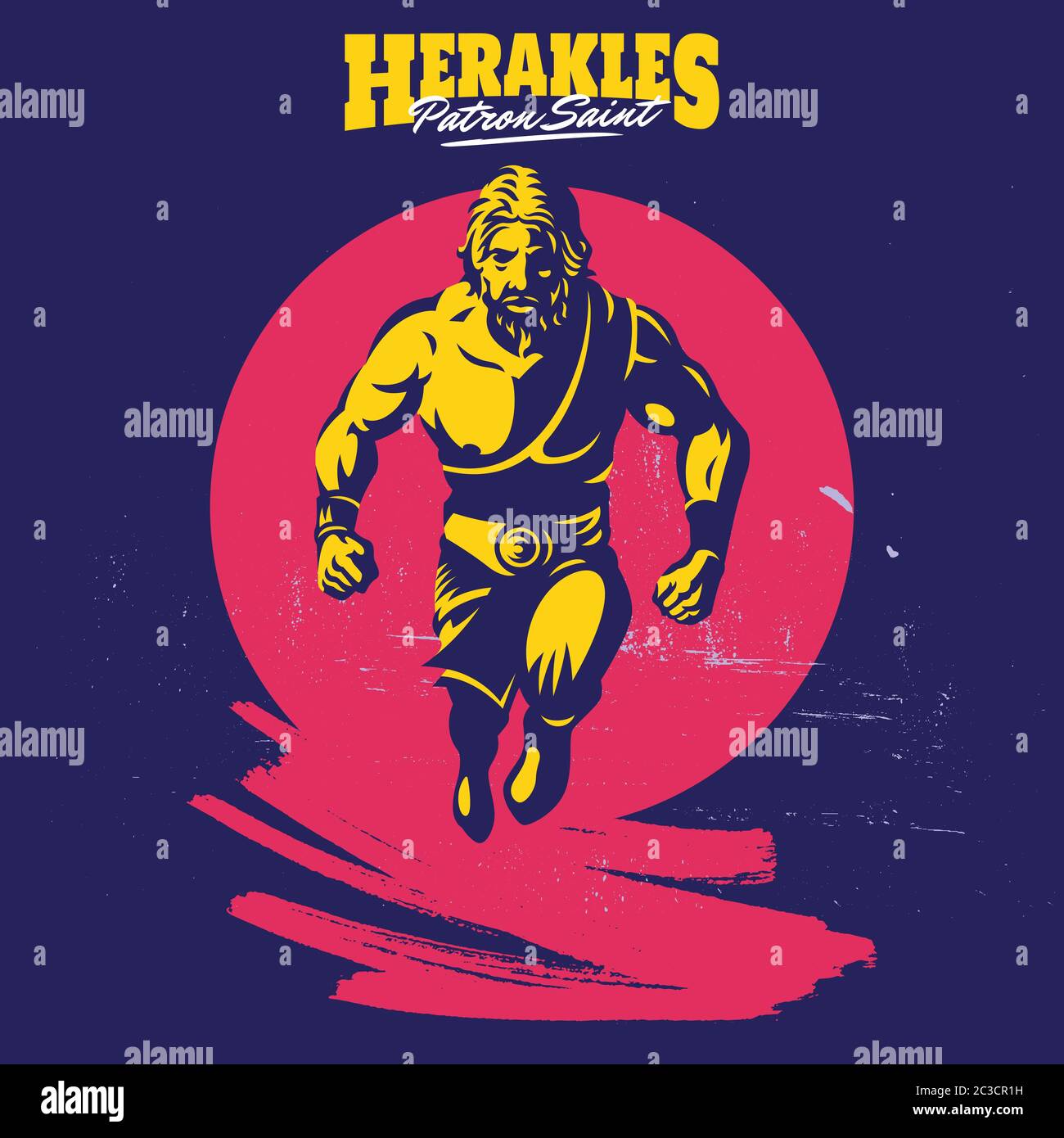 Strong Hercules Mascot Logo Template Stock Vector Image & Art - Alamy